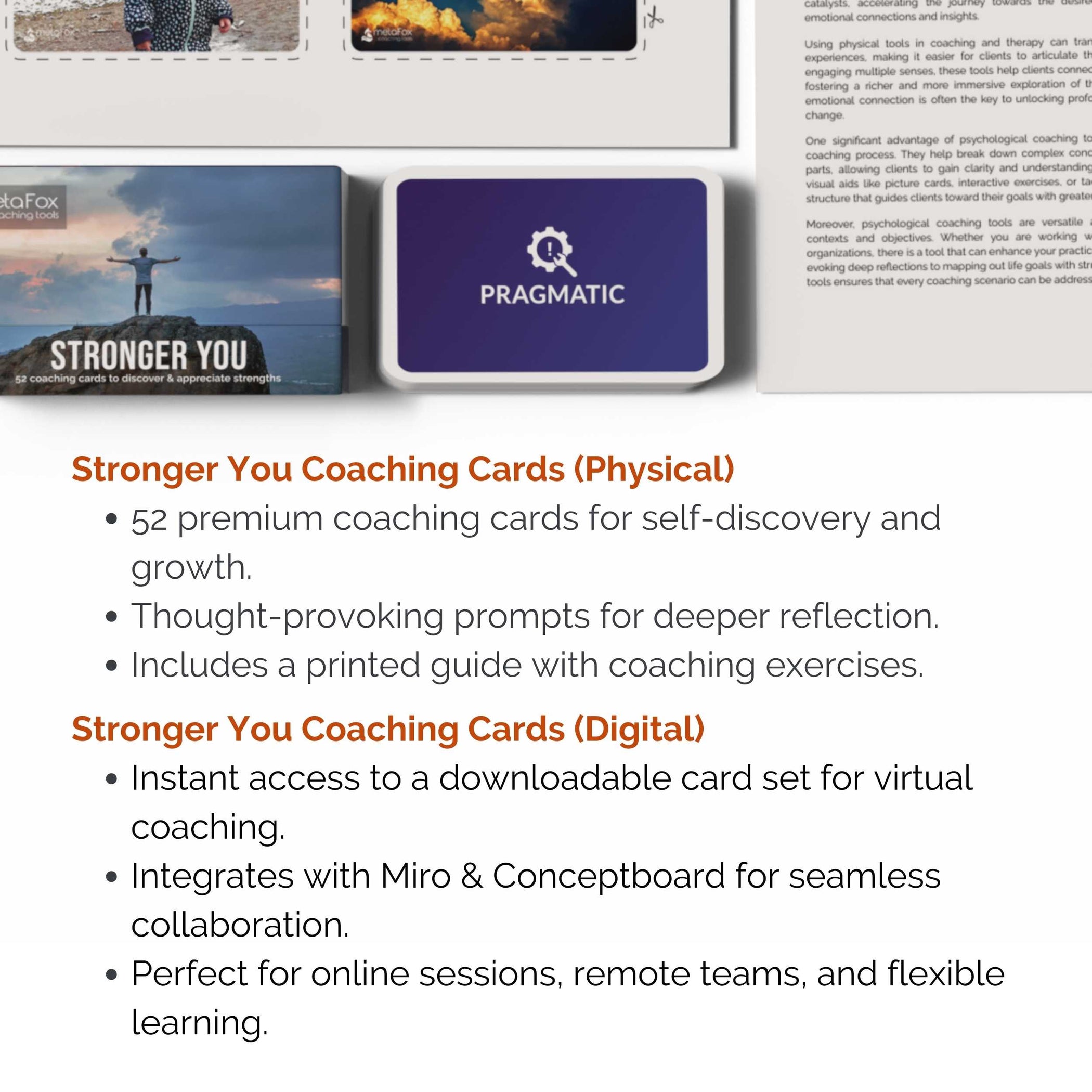 Coaching Cards “Stronger You” Deluxe Bundle: Physical + Digital Set ...