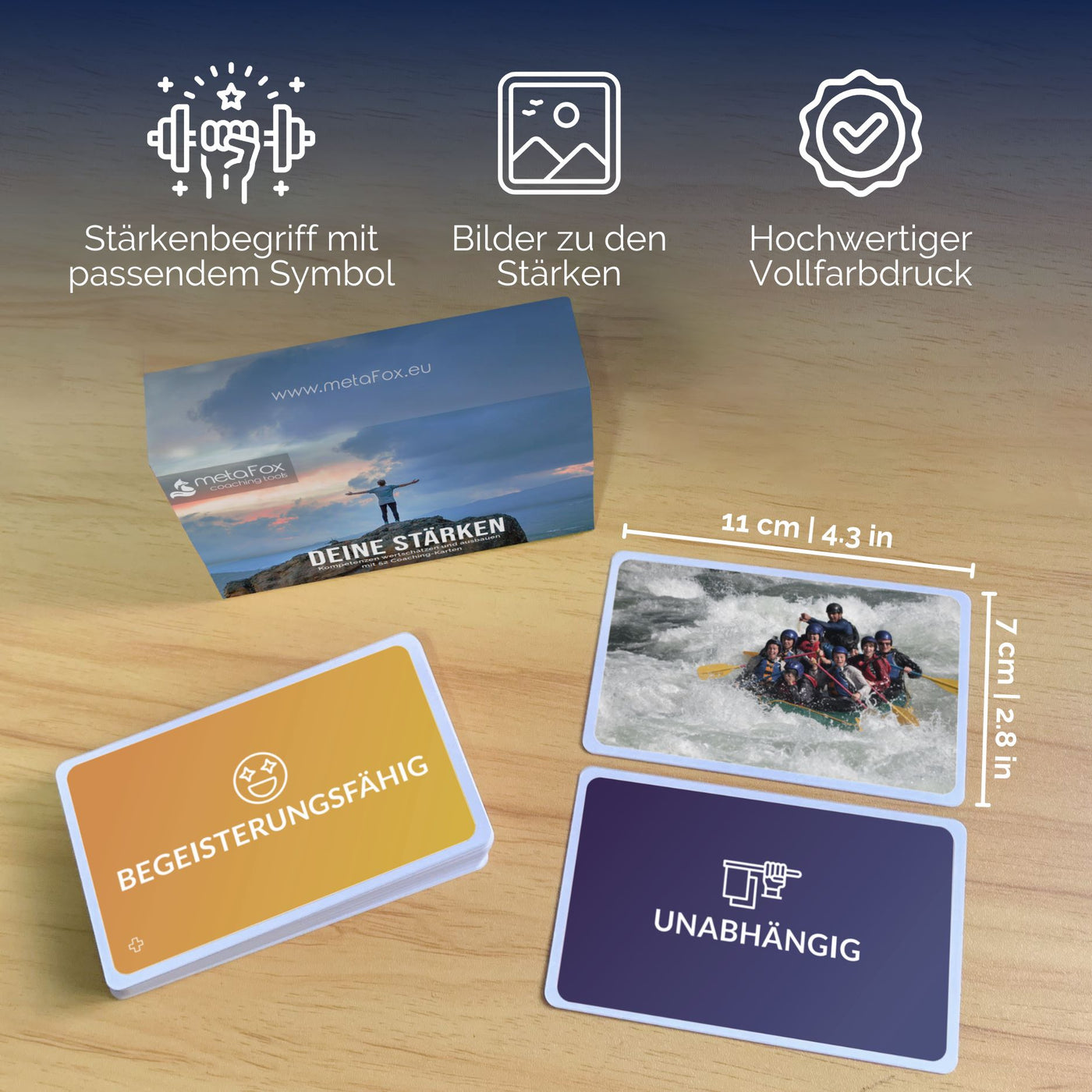 Coaching Cards "Stronger You" for working with strengths — metaFox.eu