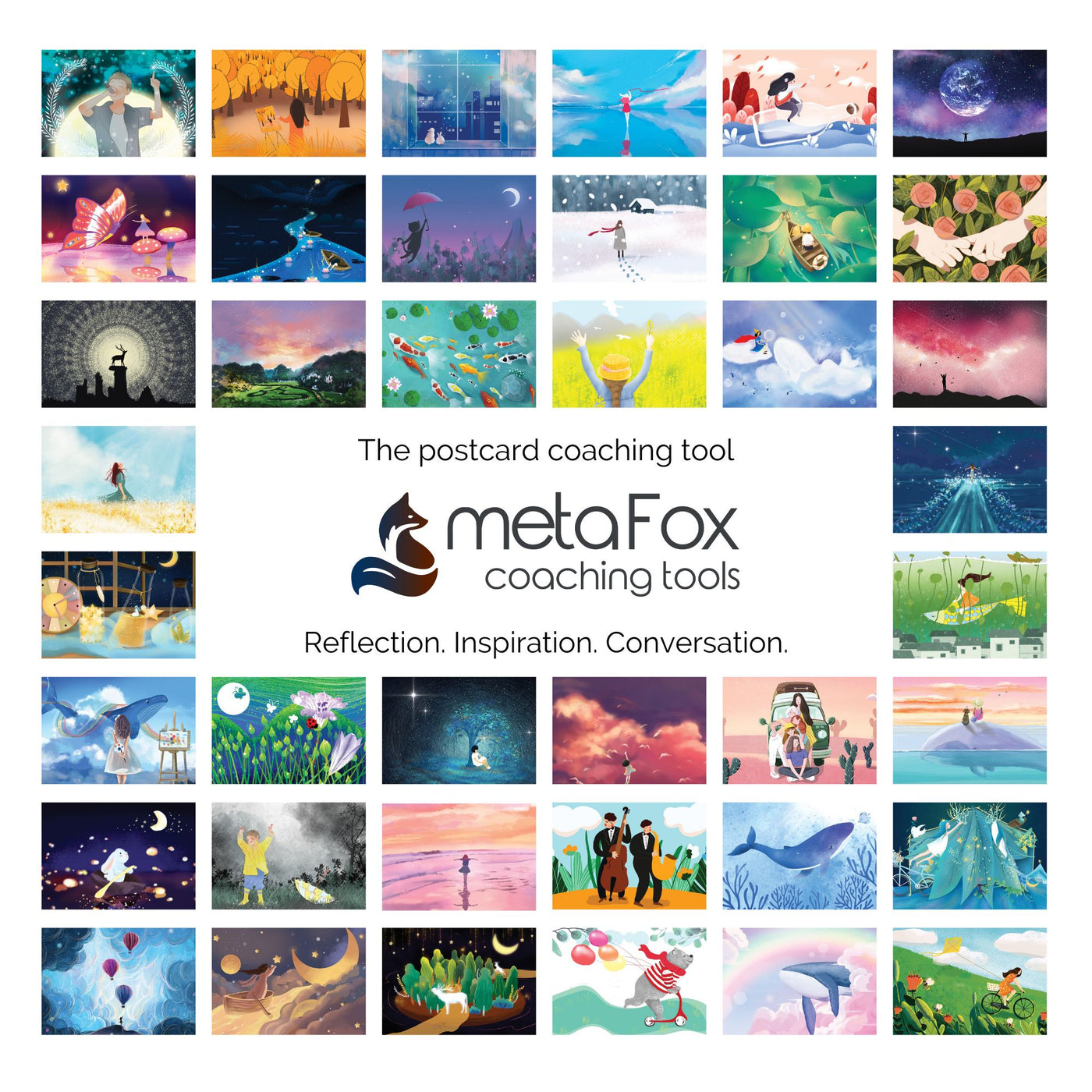 deep pictures ‘Dreamland' Illustration Postcards — metaFox.eu