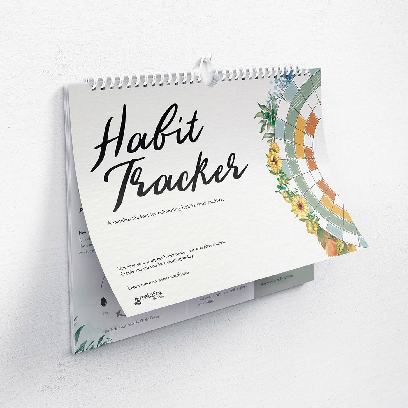 Habit Tracker – undated 12-month spiral tracker & wall calendar ...